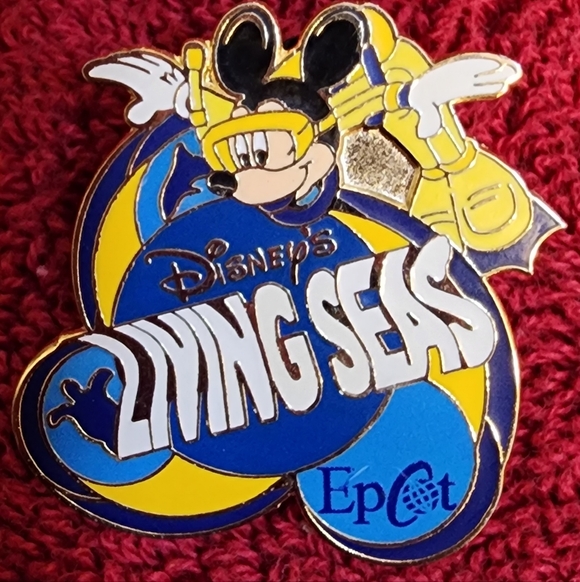 Disney | Other | Disney Epcot Living Seas Pin With Blue And Yellow ...